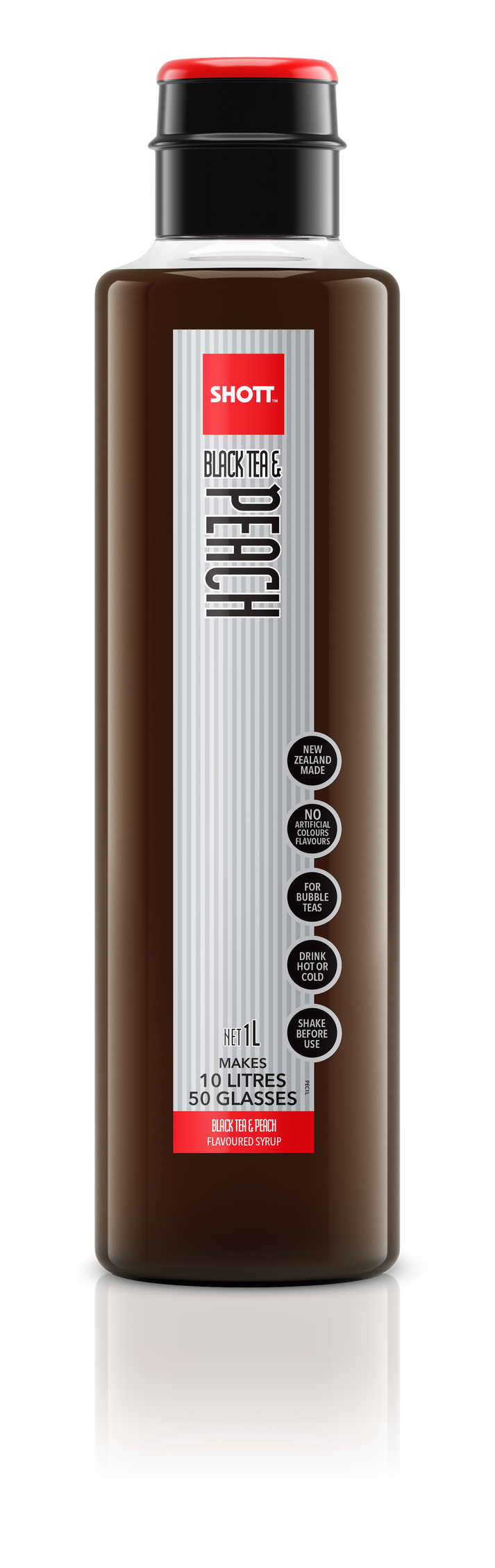 SHOTT Black Tea & Peach Syrup 1Ltr – SHOTT Beverages