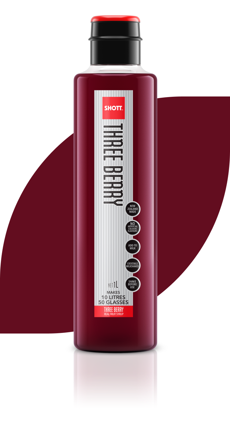 SHOTT Three Berry Syrup 1Ltr – SHOTT Beverages