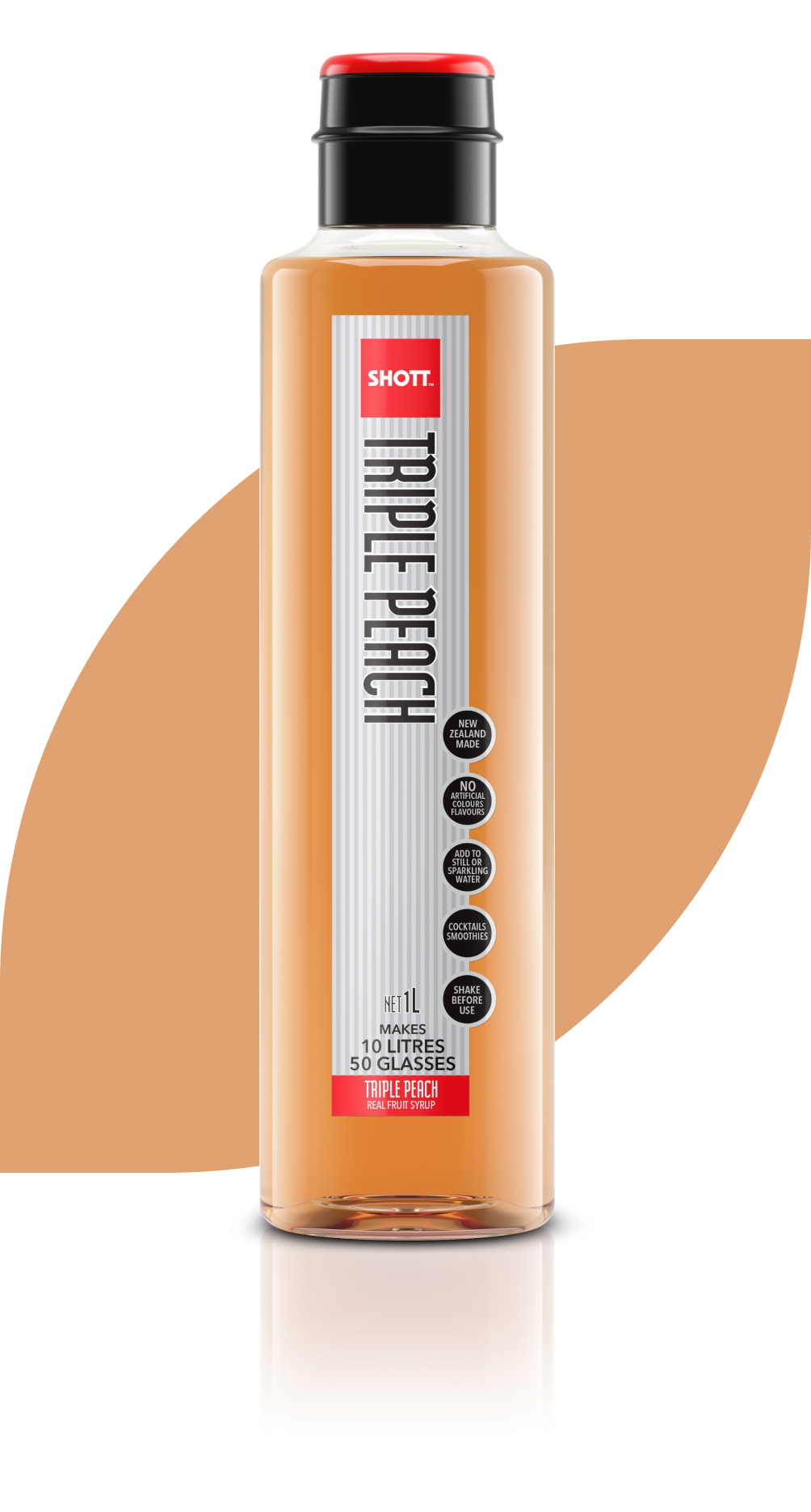 SHOTT Triple Peach Syrup 1Ltr – SHOTT Beverages