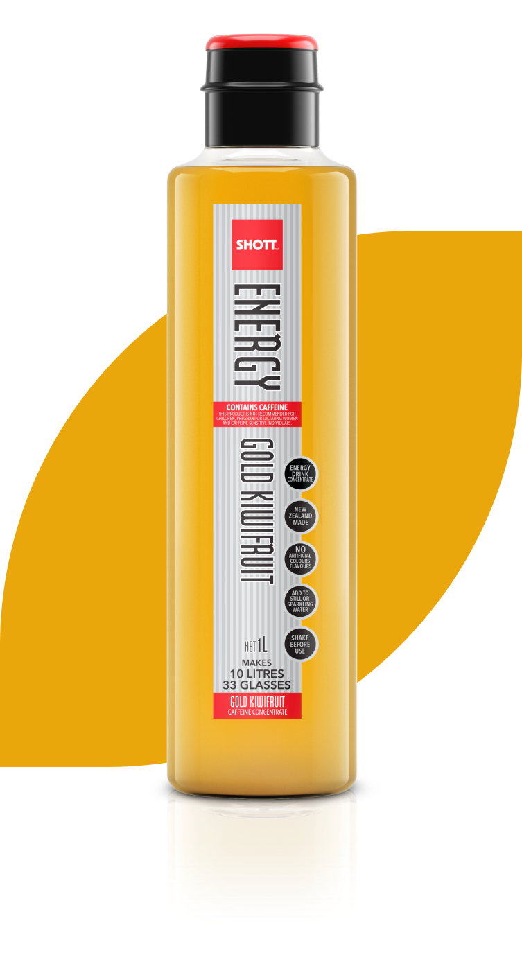 SHOTT Energy (Yerba Maté) GOLD KIWIFRUIT Syrup 1Ltr – SHOTT Beverages